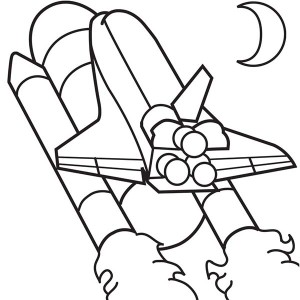 A Realistic Illustration Of NASA Space Shuttle Coloring Page : Kids ...