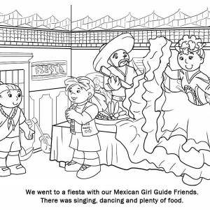 A Cactus Celebrate Cinco De Mayo At Mexican Fiesta Coloring Page : Kids ...